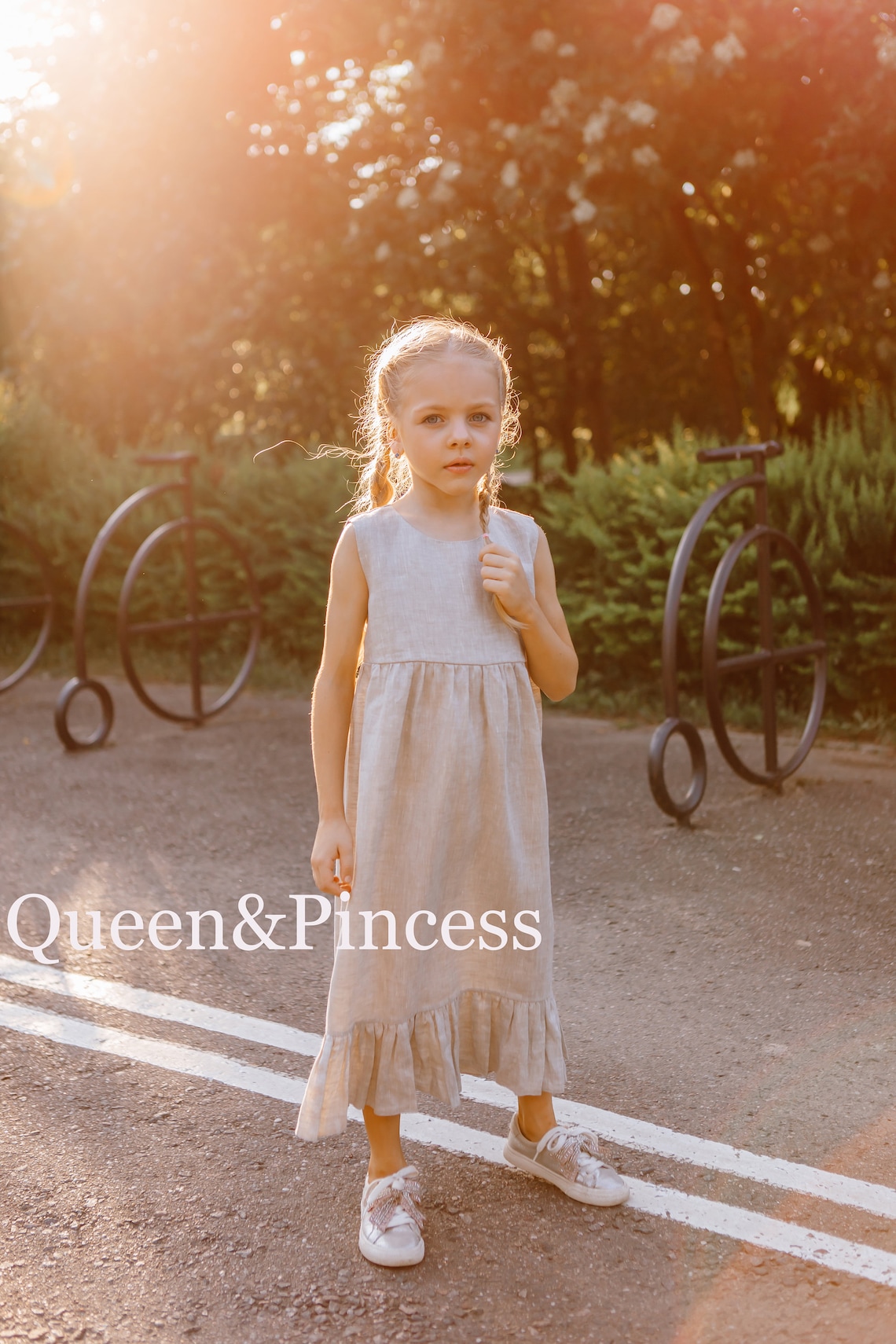 Long Linen Girl Dress Natural Linen Dress Organic Baby - Etsy