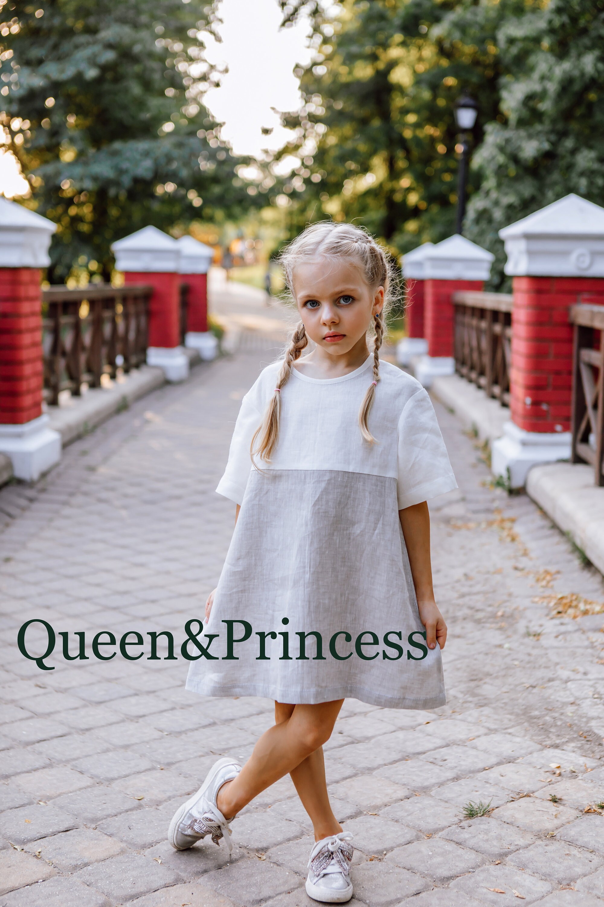 Linen Dress for Girl Linen Dress Short Sleeve Linen Dress - Etsy