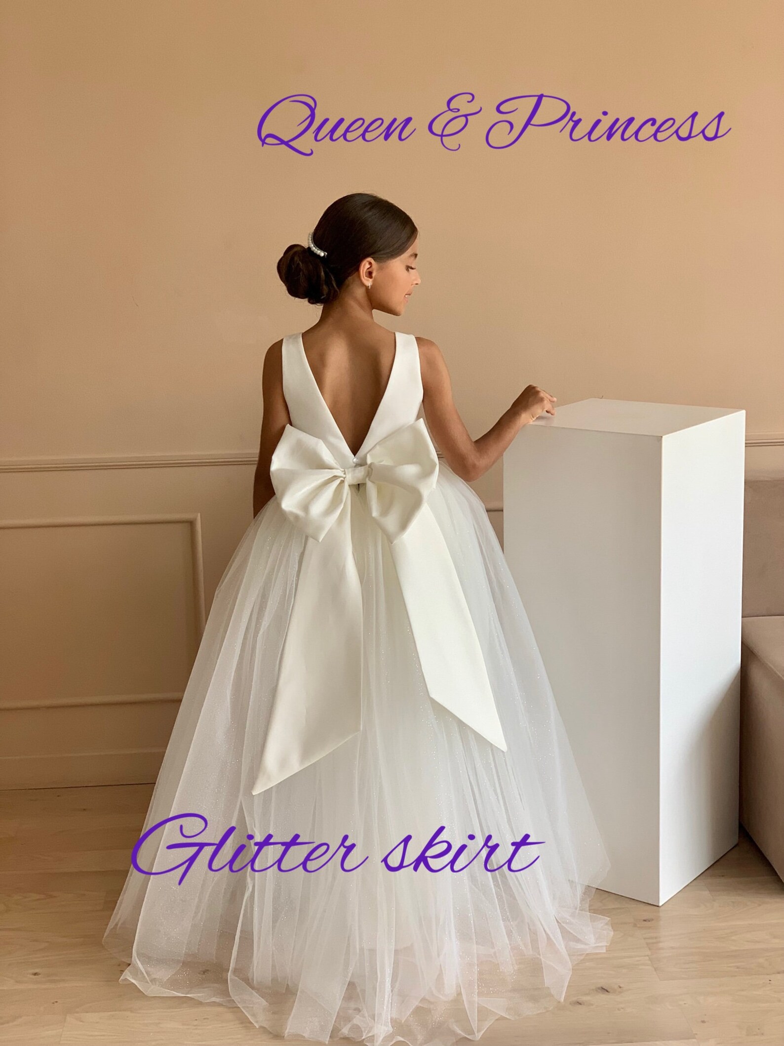 Tulle Flower Girl Dress Tutu Girl Dresses Lvory Flower - Etsy