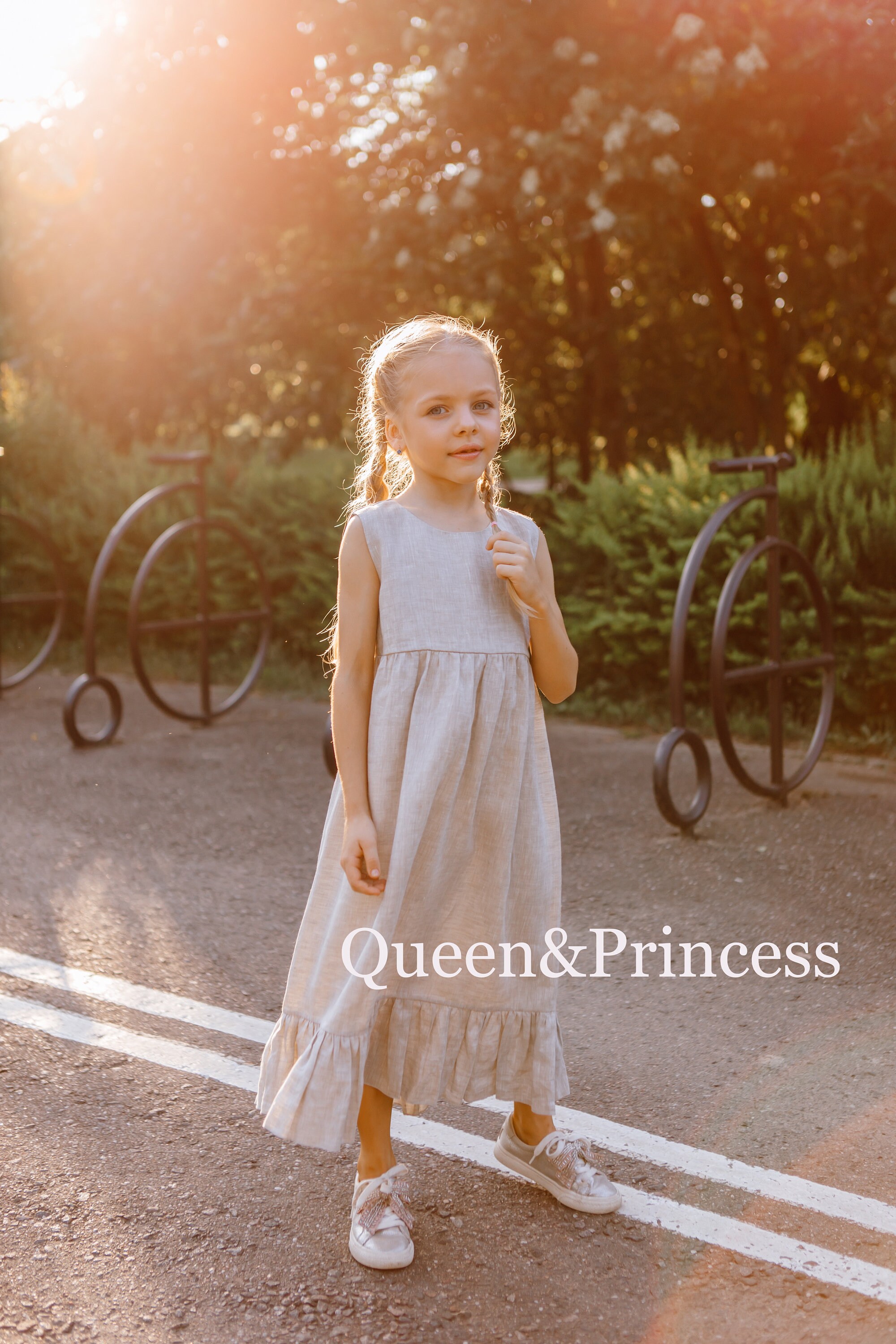 Long Linen Girl Dress Natural Linen Dress Organic Baby - Etsy