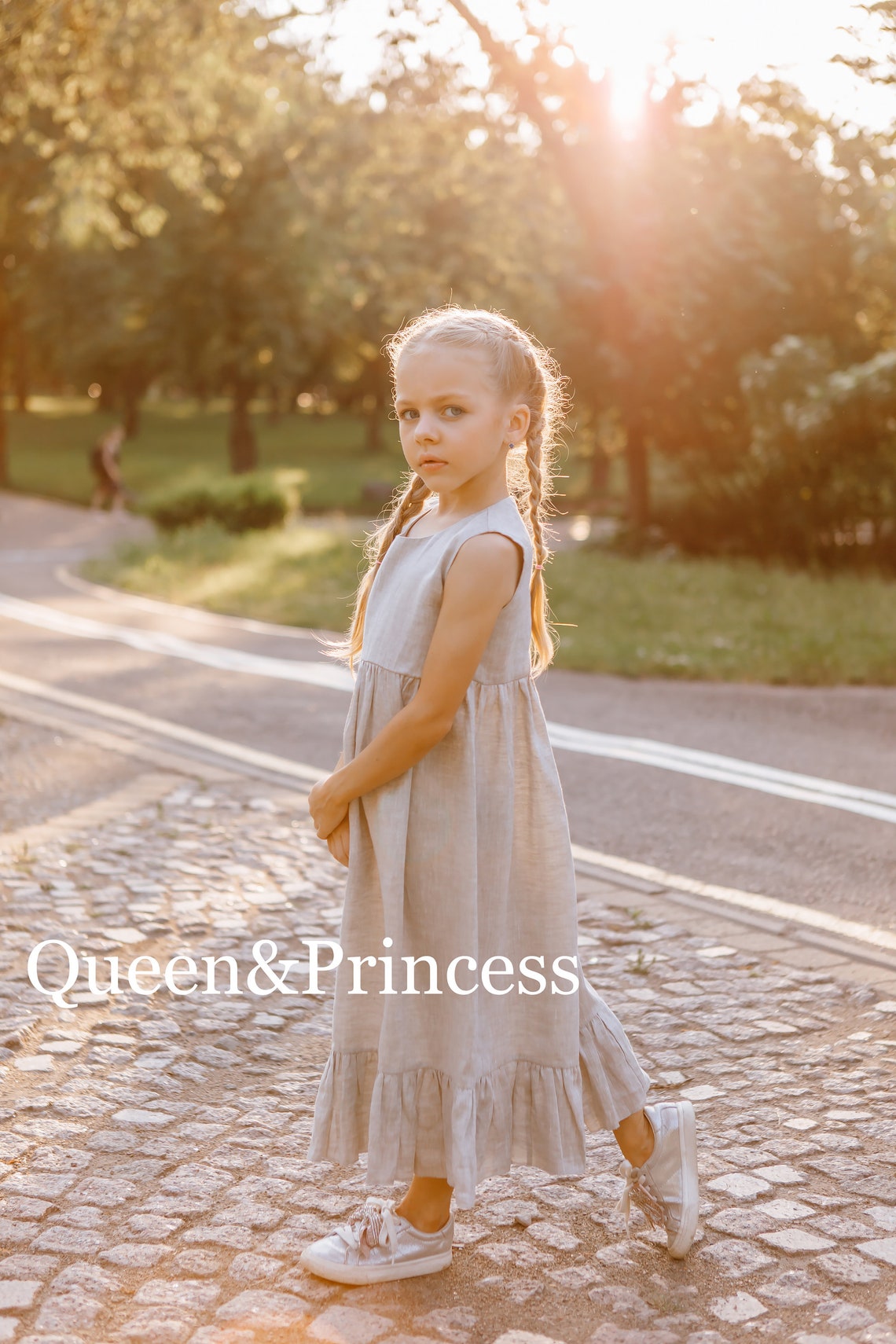 Long Linen Girl Dress Natural Linen Dress Organic Baby - Etsy