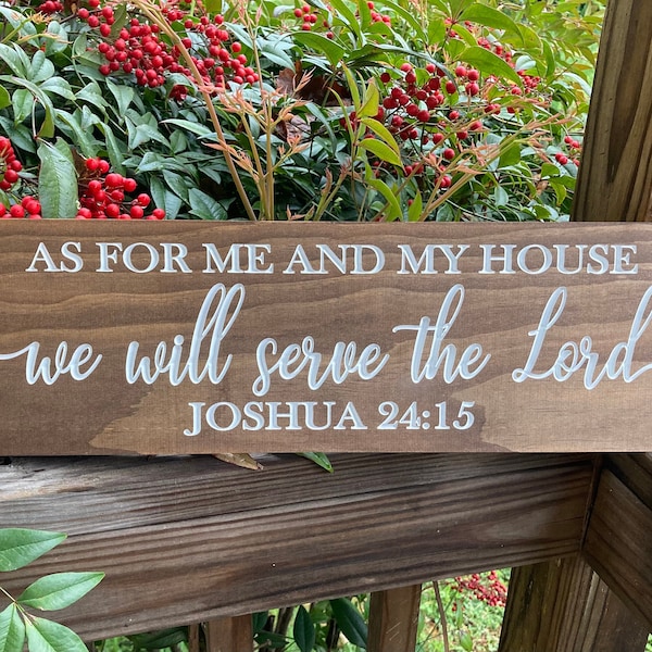 As for Me and My House We Will Serve the Lord Sign - Etsy