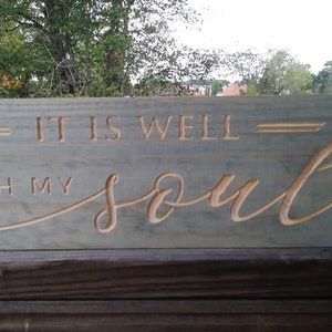 It is Well Sign, Christian Signs, Farmhouse Signs, Housewarning Sign ...