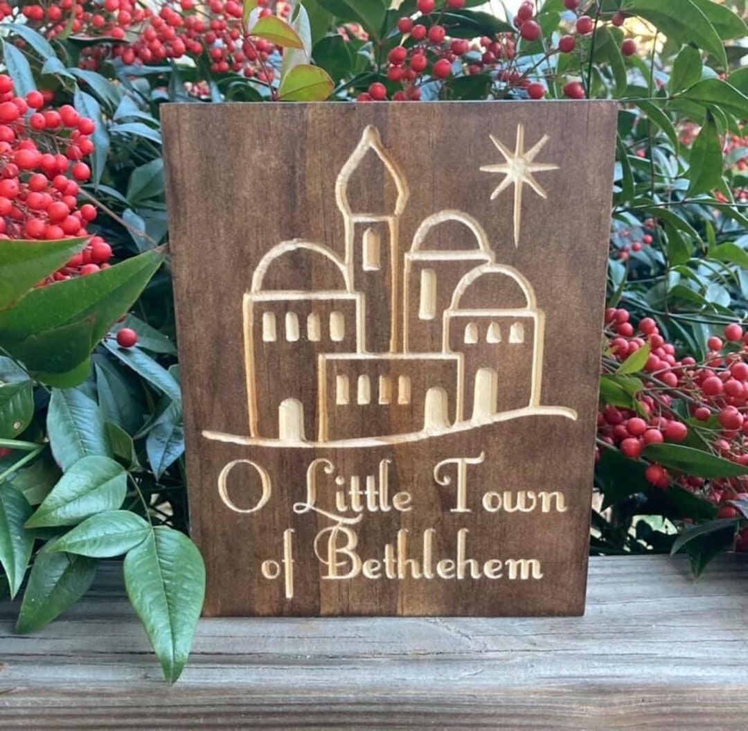 O Little Town of Bethlehem Sign, Christmas Signs Wood, Christmas ...
