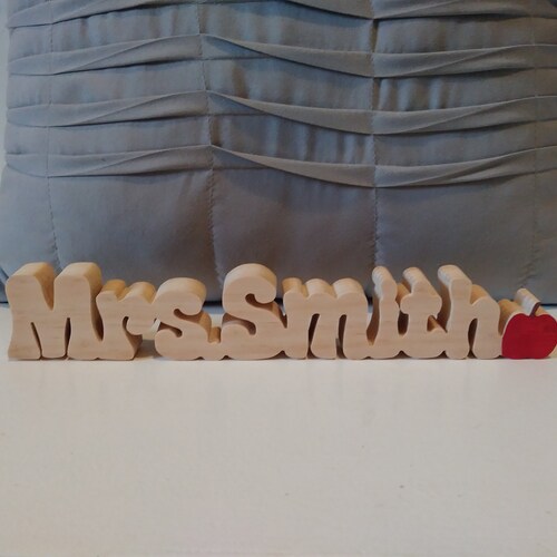 Personalized Desk Name Plate Teacher Gift Apple Nameplate - Etsy