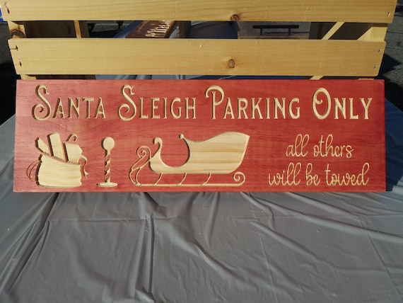 Santa Sleigh Sign Santa's Sleigh Santa Christmas Sign - Etsy Australia