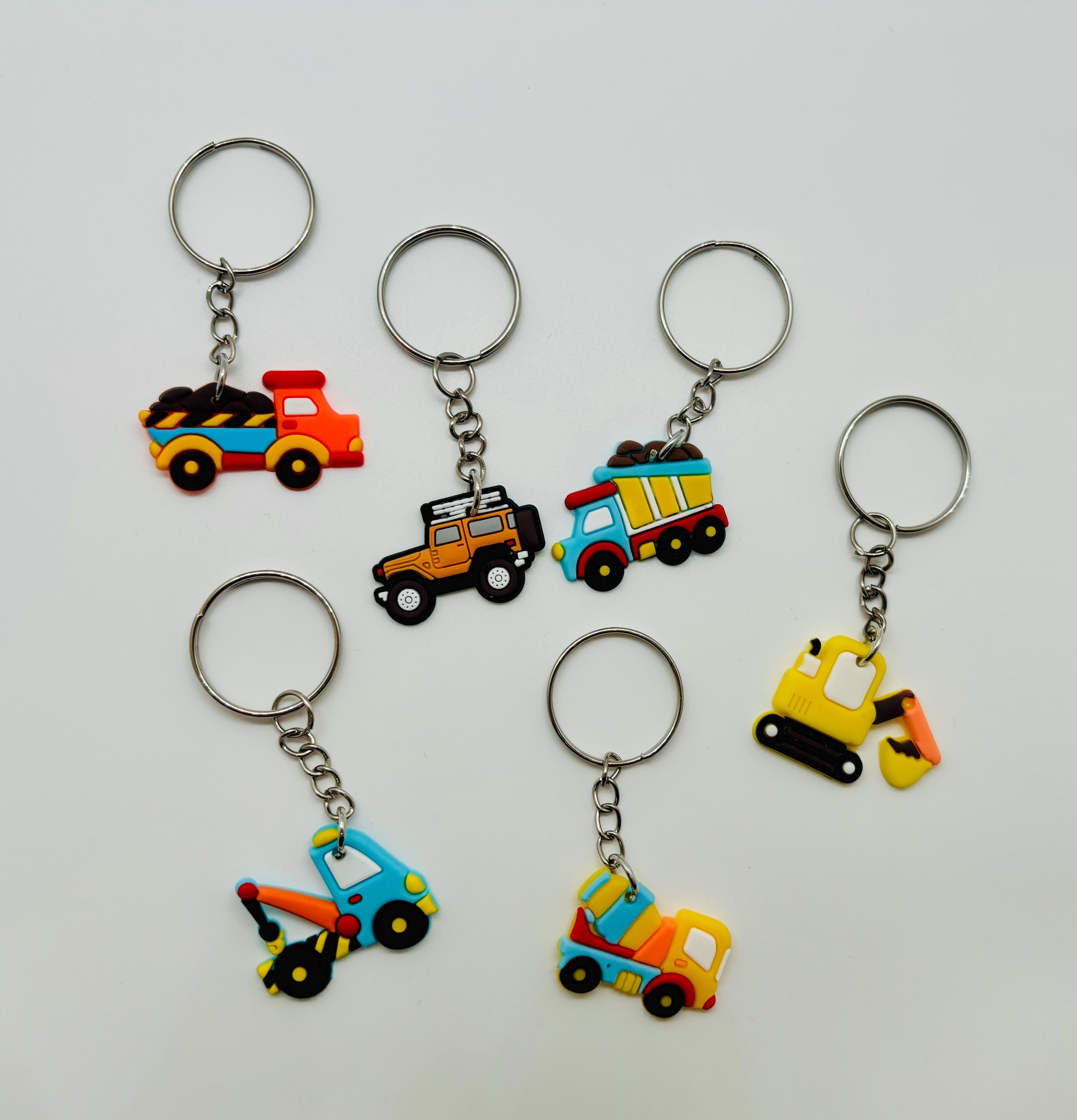 Personalized Construction Keyring Party Favors - Set of 6 - Etsy