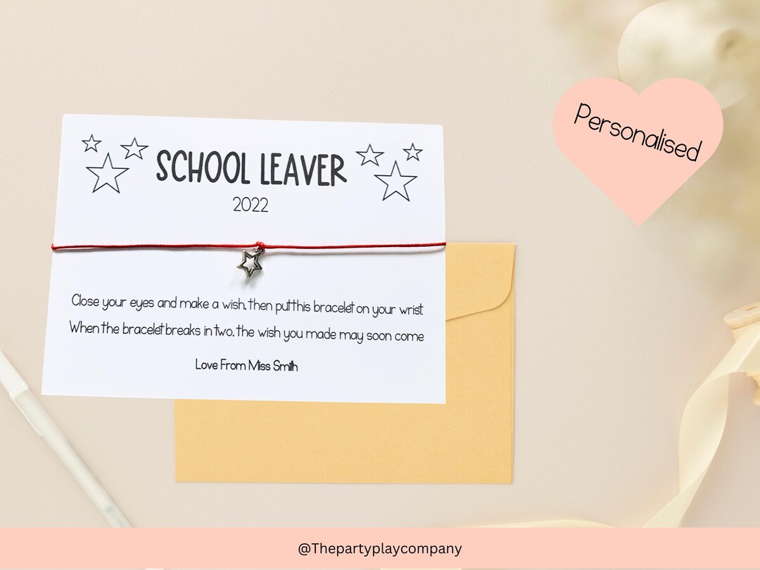 School Leavers Wish Bracelet – Meaningful Farewell Gift, End of Year ...