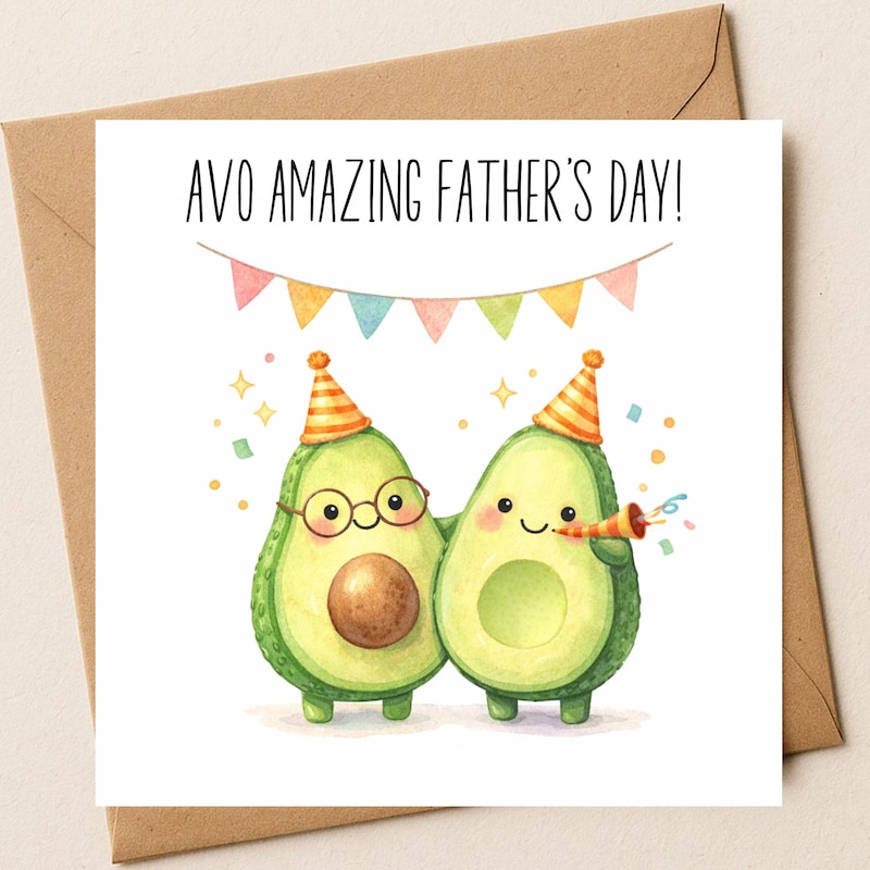 Avocado Father’s Day Card - Etsy
