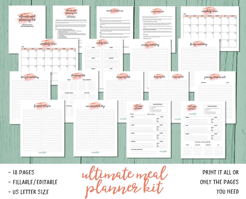 Ultimate Meal Planning Kit - Etsy