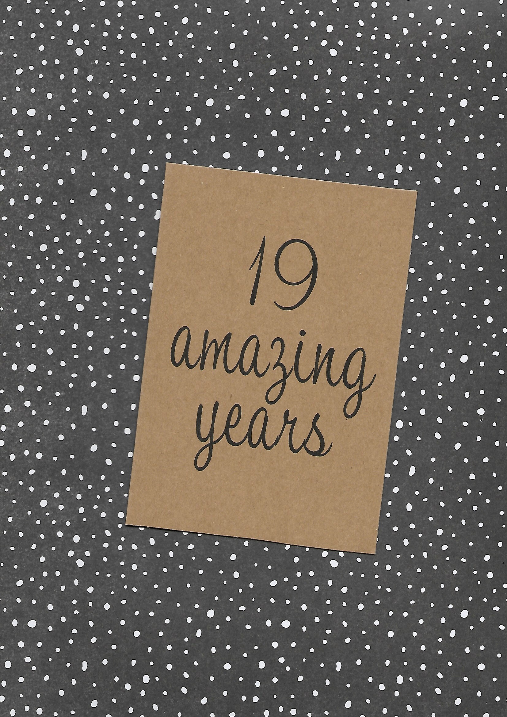 Brown Craft Card 19 amazing years For various | Etsy