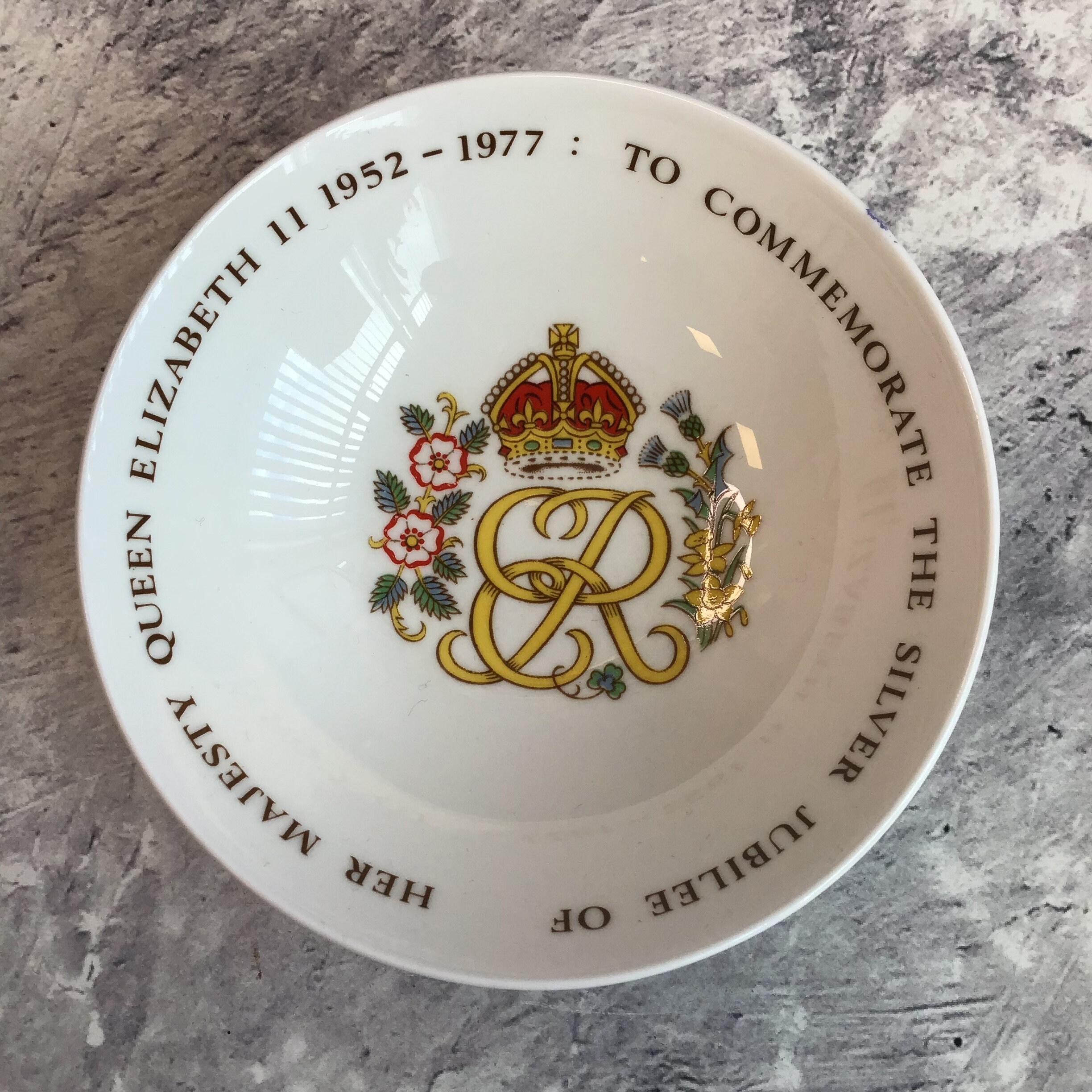 Vintage Queen Anne Bone China Commemorative Trinket Dish - Etsy