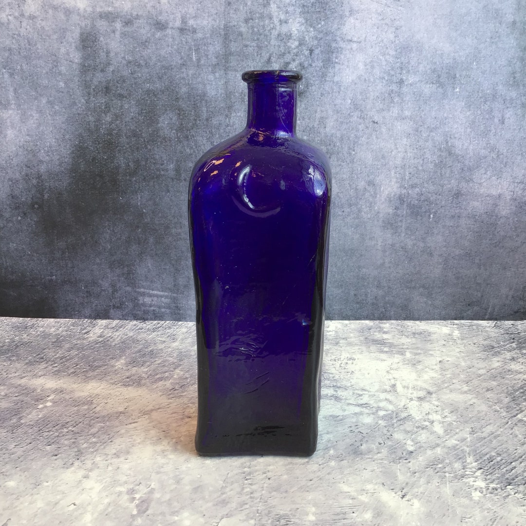 Interesting and Unusual Distorted Heavy Antique Cobalt Blue Glass ...