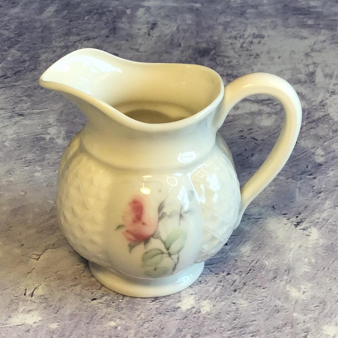 Beautiful Vintage Irish Parian Donegal China Irish Rose Petite Creamer ...