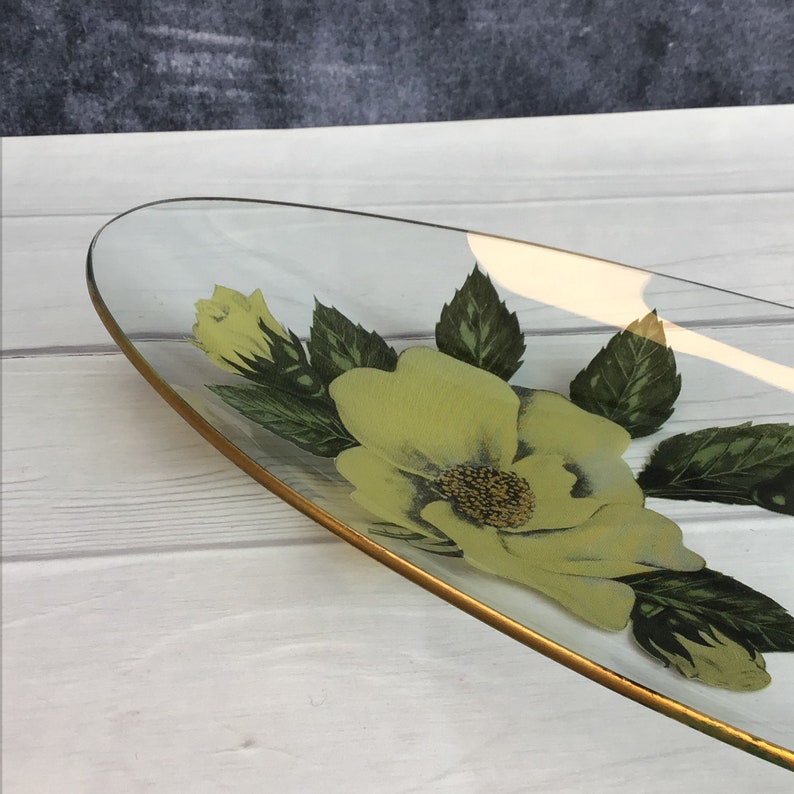 Vintage Mid Century Pilkington Chance Glass Long Boat Dish or ...