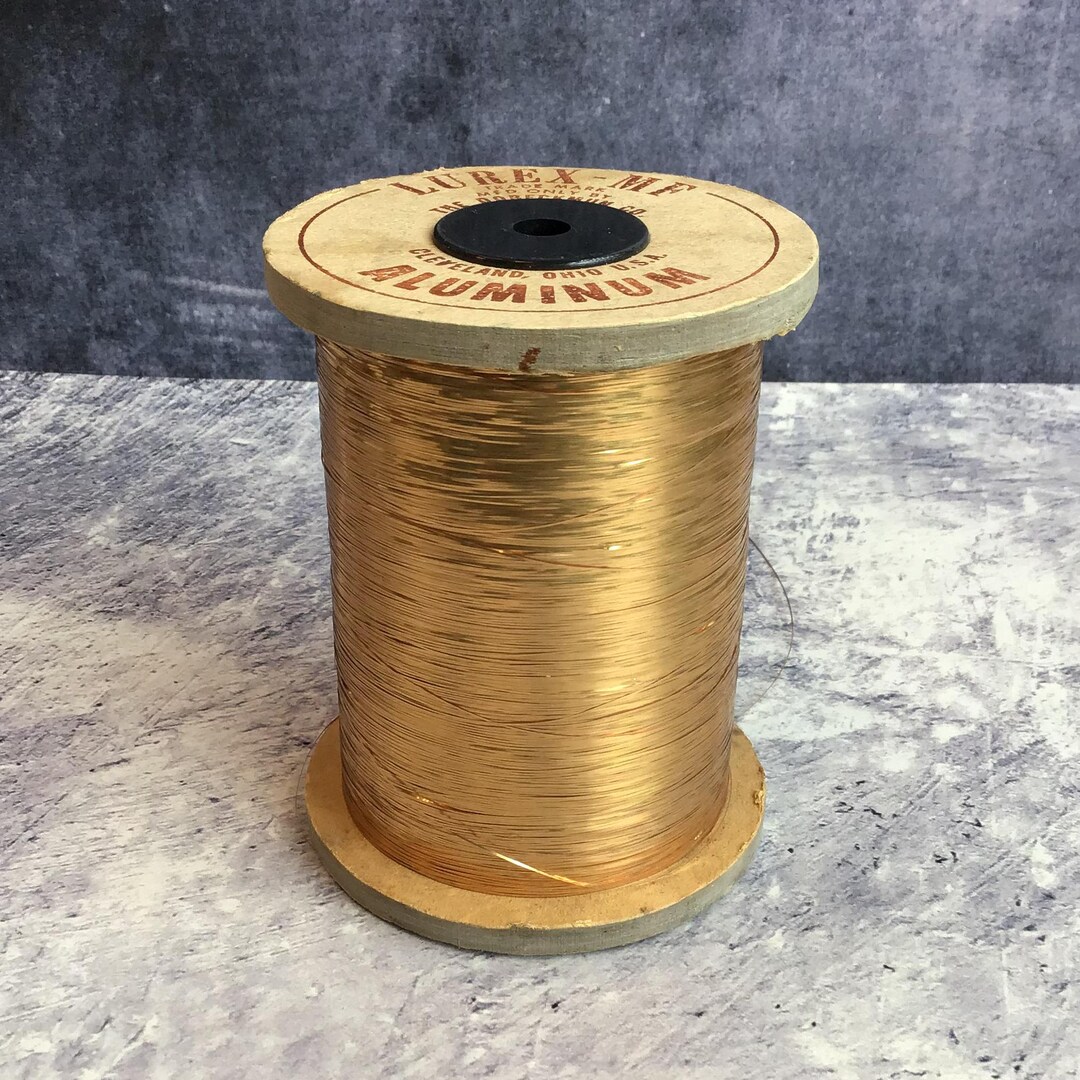 Large Vintage Spool of Delicate Gold Lurex Thread 'lurex MF Trademark ...