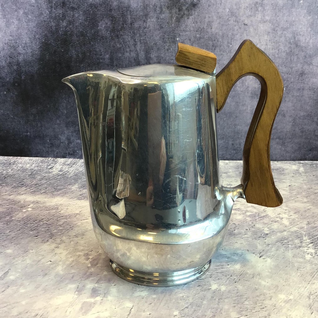 Vintage Mid Century Picquot Ware Coffee Pot J6, Retro Aluminium Coffee ...
