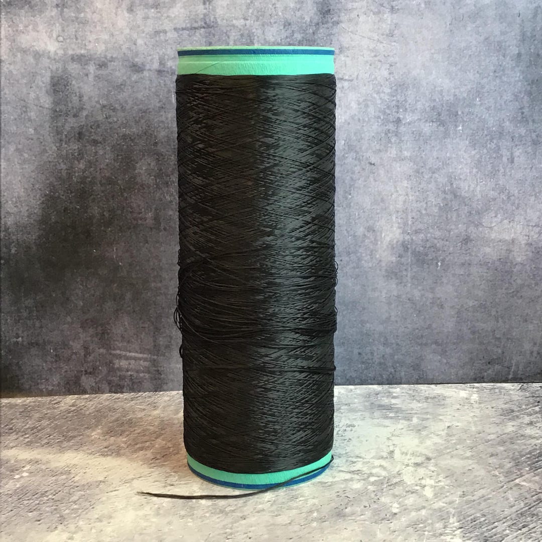 Giant Spool of Glossy Black Embroidery Sewing Thread by Enka, Silky ...