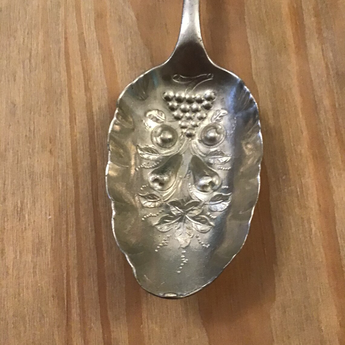 Antique Silver Plate Large Fruit Serving Spoon Victorian - Etsy