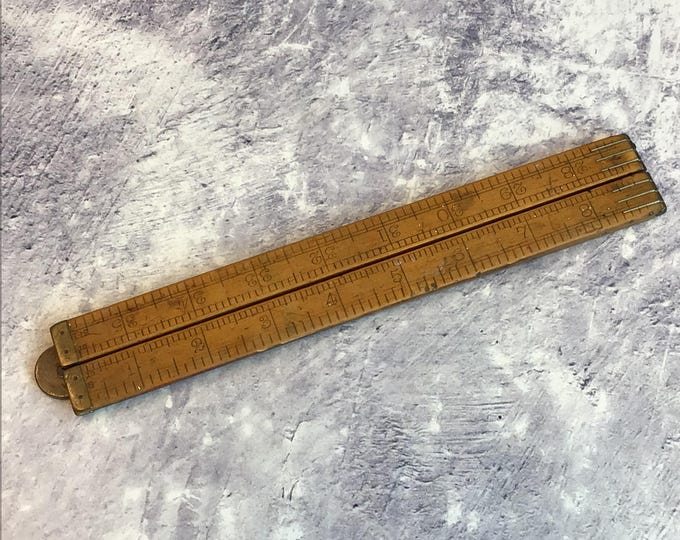 Vintage Rabone No. 1378 Boxwood Folding 3 Foot Ruler, 4 Fold Rule 36 ...