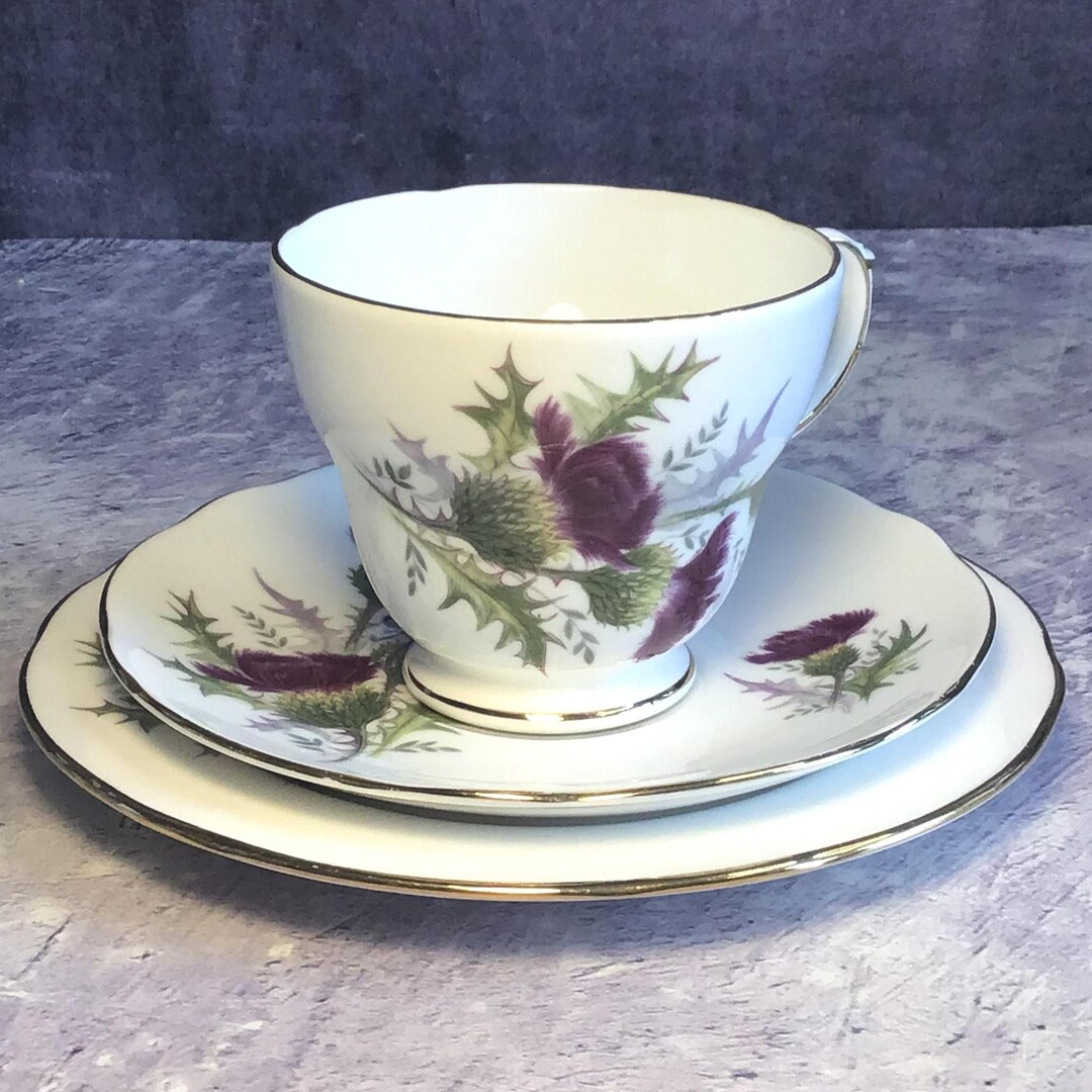 Stunning Vintage Duchess Bone China Teacup Trio - Highland Beauty ...