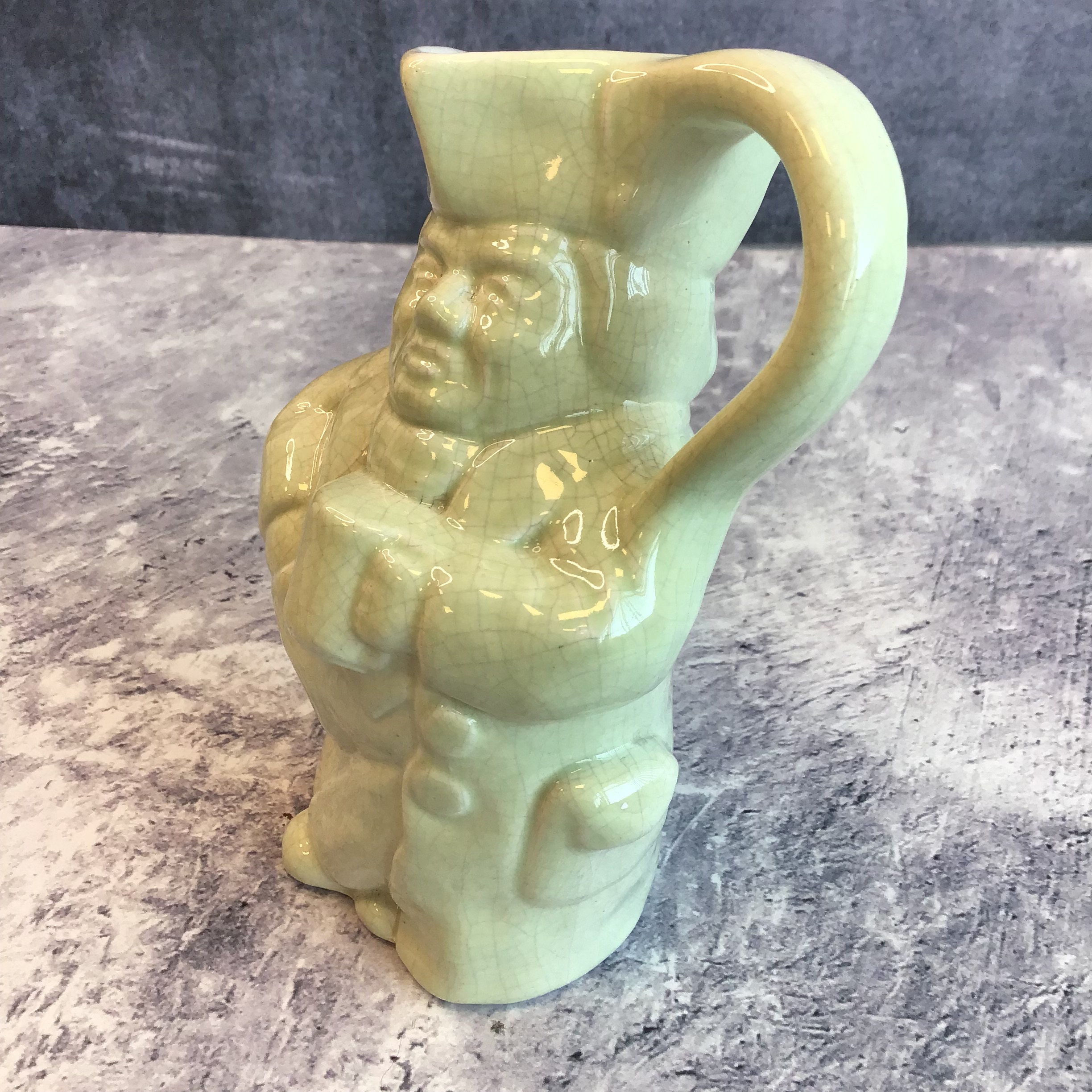 Vintage Hornsea Green / Cream China Toby Jug Traditional - Etsy