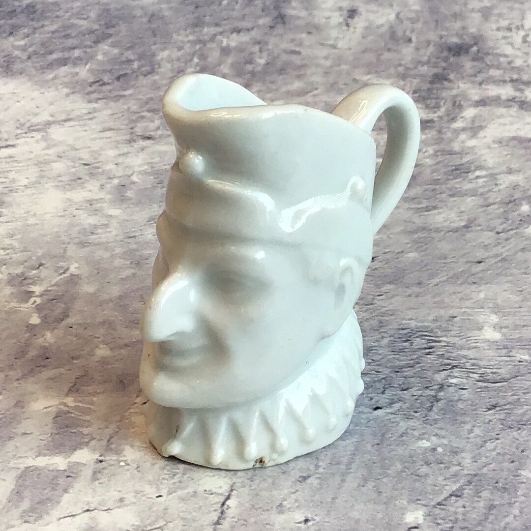 Vintage Mr Punch White Character Toby Jug, Miniature Jester Creamer - Etsy