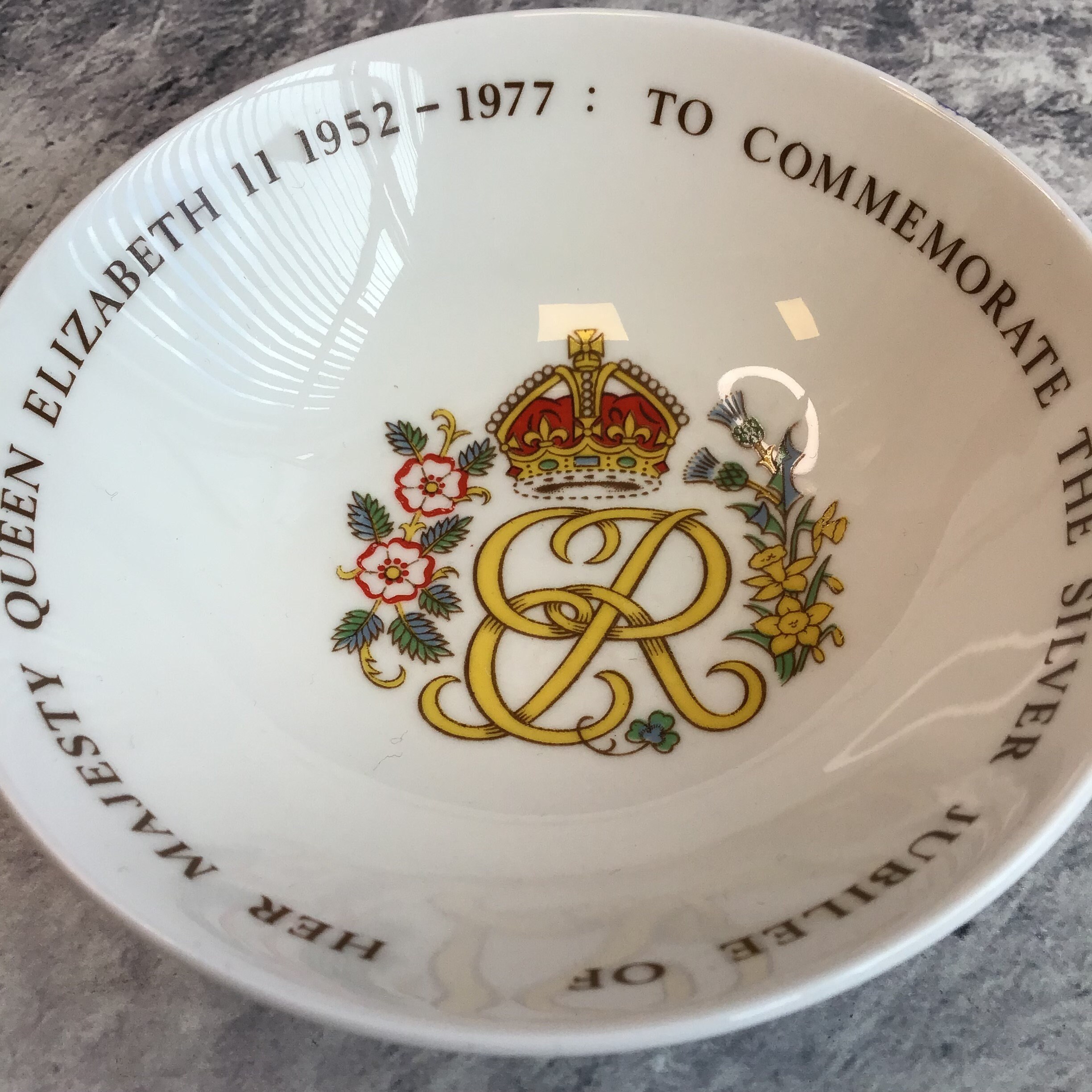 Vintage Queen Anne Bone China Commemorative Trinket Dish - Etsy