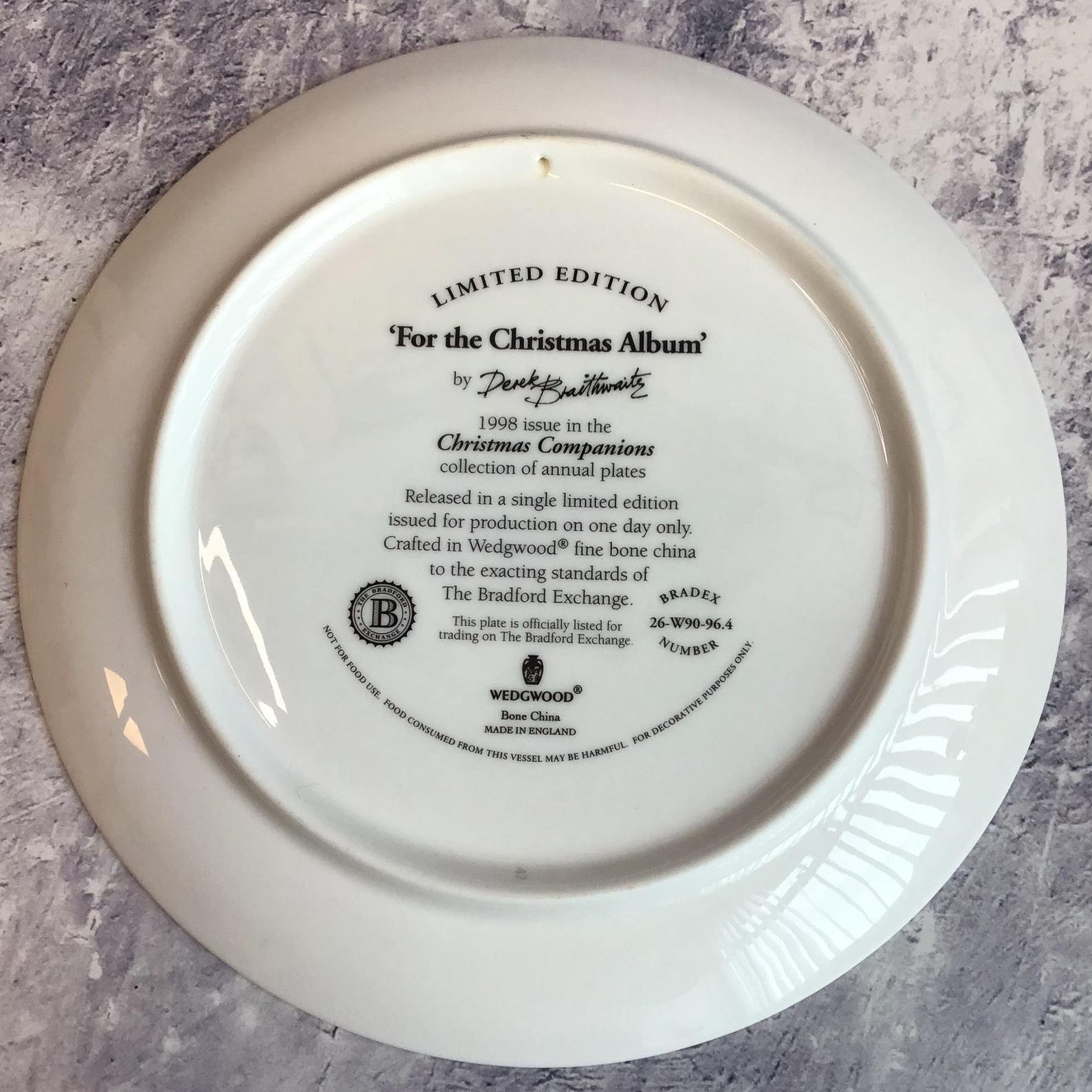 Vintage 1990s Wedgwood Limited Edition Bone China Plate ‘for the ...