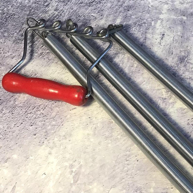 Vintage 3 Spring Chest Expander With Red Wooden Handles, Retro Fitness ...