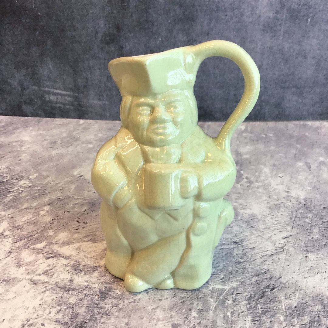 Vintage Hornsea Green / Cream China Toby Jug, Traditional Character Jug ...