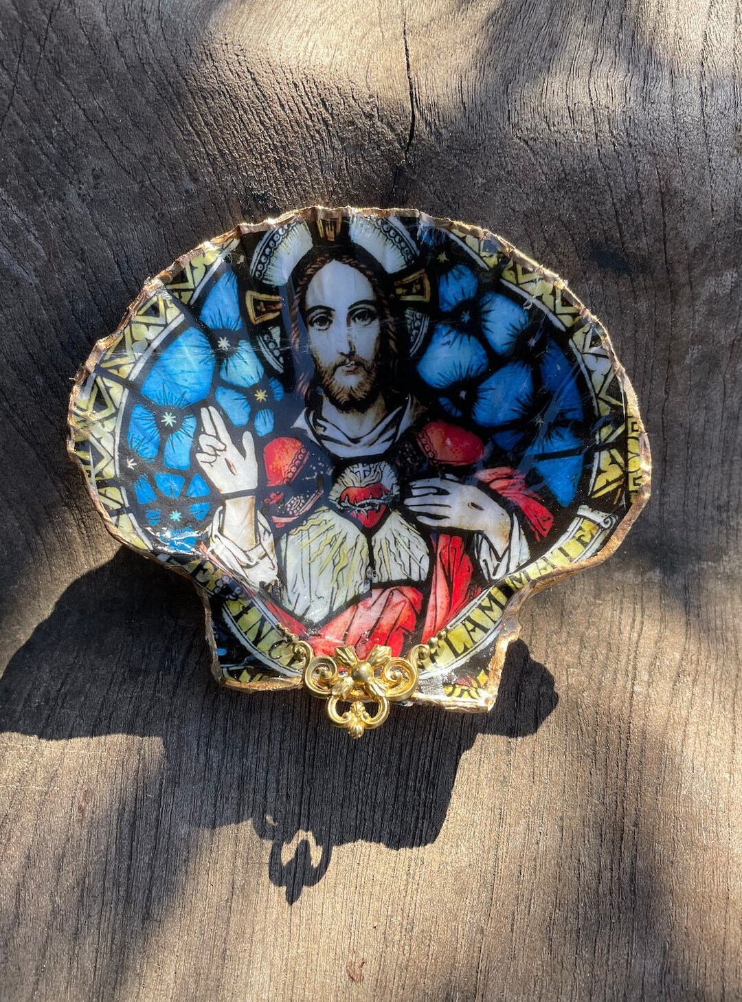 Handmade Jesus Shell: Decoupage Catholic Home Decor - Etsy