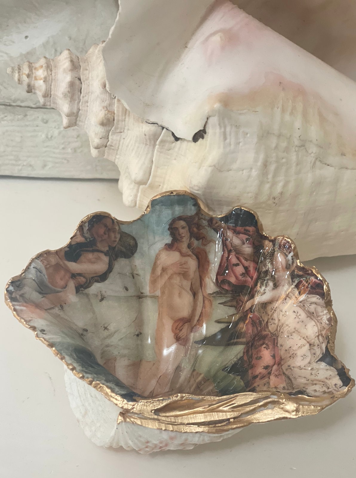 Venus, Birth of Venus, Botticelli, Decoupage Shell, Birthday Gift, Gift ...