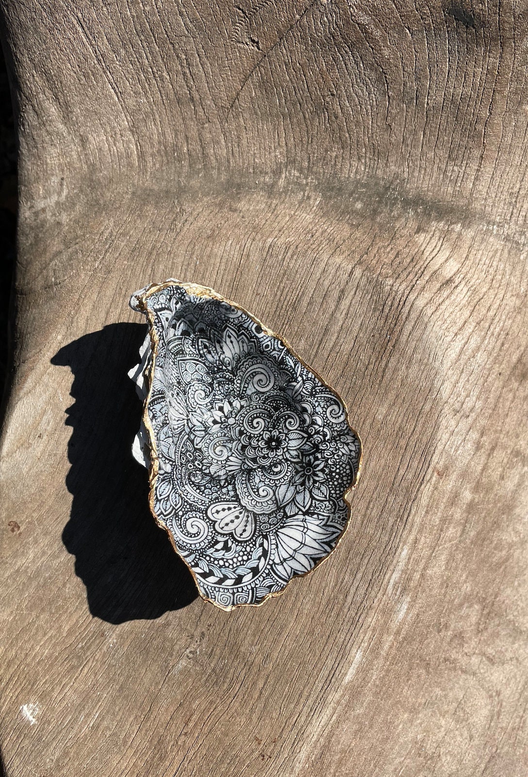 Oyster Shells Oysters Decoupage Shell Black and White - Etsy