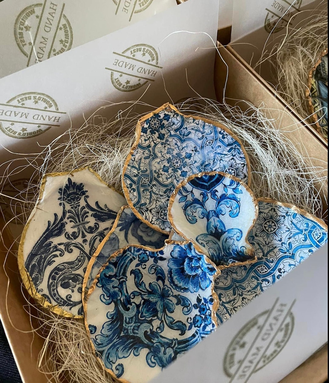 Mother's Day Gift, Gift for a Friend, Blue and White , Azulejos ...