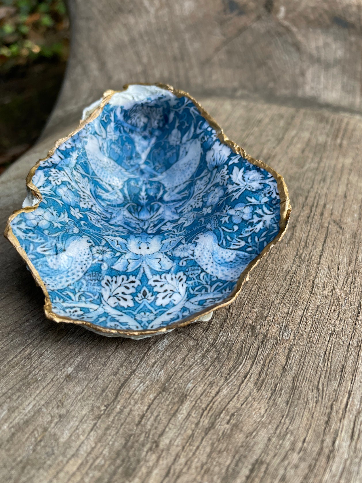 Blue and White Oyster Shell Dish Wedding Favors Victorian - Etsy