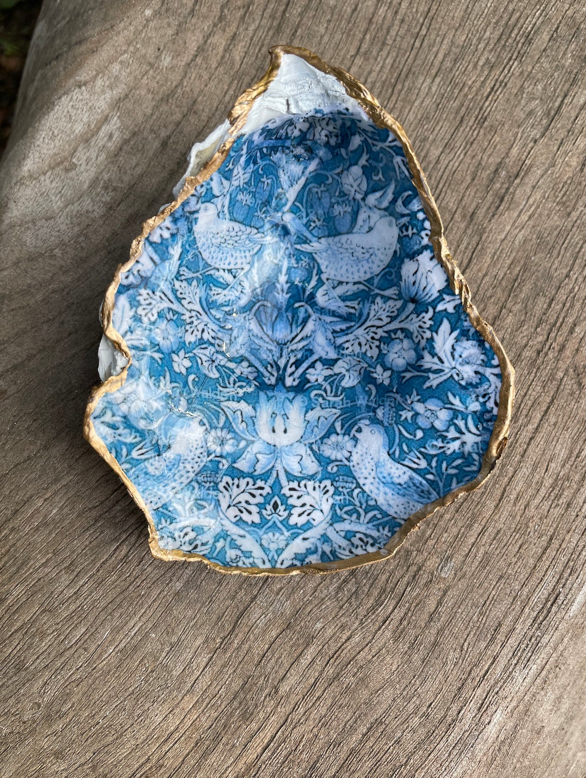 Blue and White Oyster Shell Dish Wedding Favors Victorian - Etsy