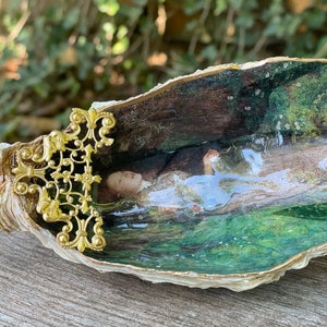 Oyster Shell Dish, Decoupage Shell, Home Decor, Gothic, Unique Gift ...