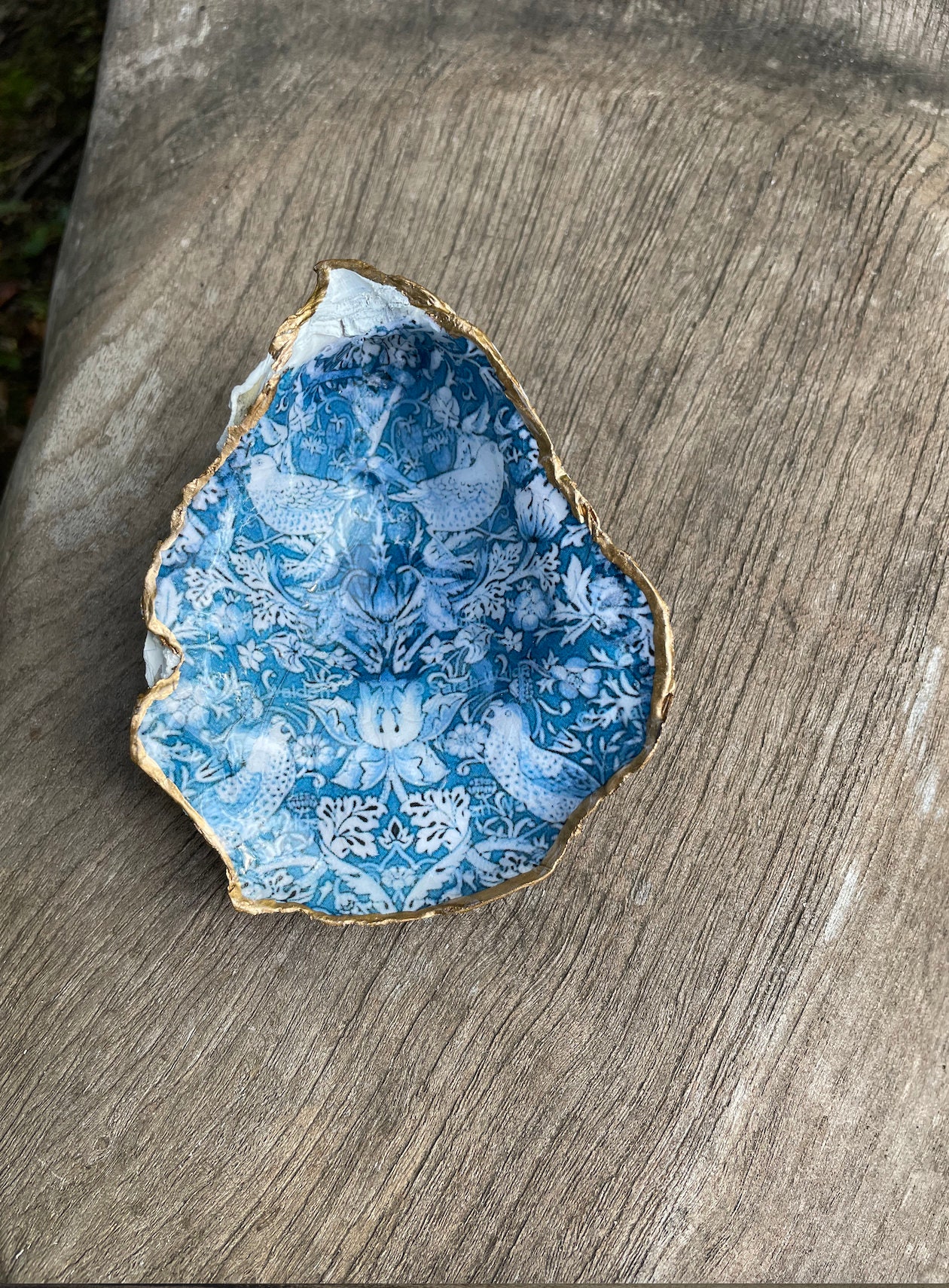 Blue and White Oyster Shell Dish Wedding Favors Victorian - Etsy