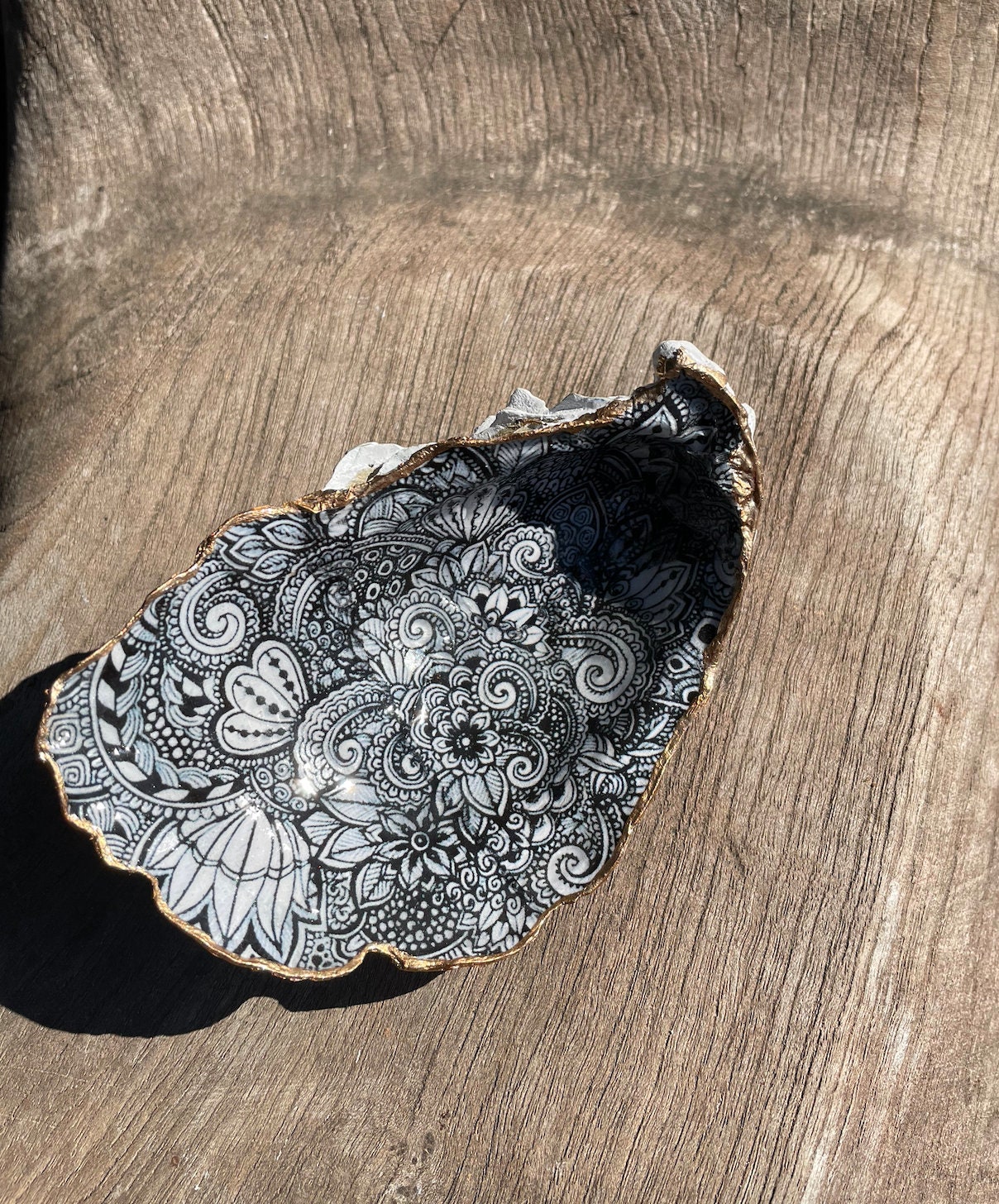 Oyster Shells Oysters Decoupage Shell Black and White - Etsy