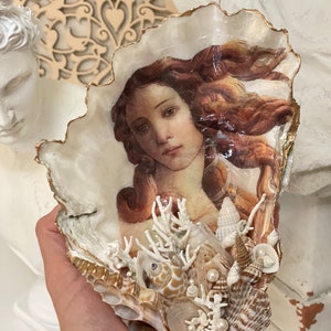 Birth of Venus, Venus, Decoupage Shell, Greek Goddess, Gift for a ...