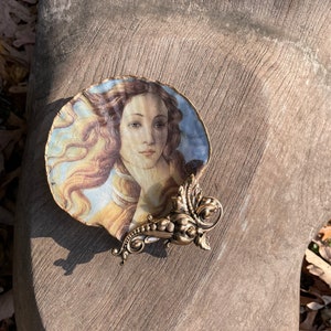 Birth of Venus Scallop Shell Art, Botticelli Decoupage, Gold Leaf ...