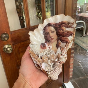 Birth of Venus, Venus, Decoupage Shell, Greek Goddess, Gift for a ...