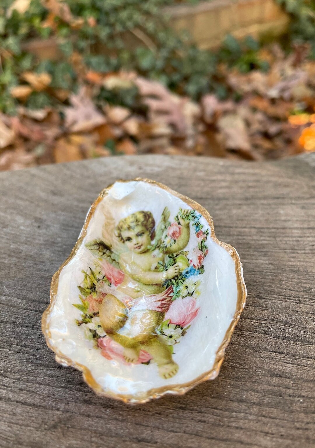 Oyster Shell, Ornament, Decorative Ornament, Decoupage Shell, Unique ...