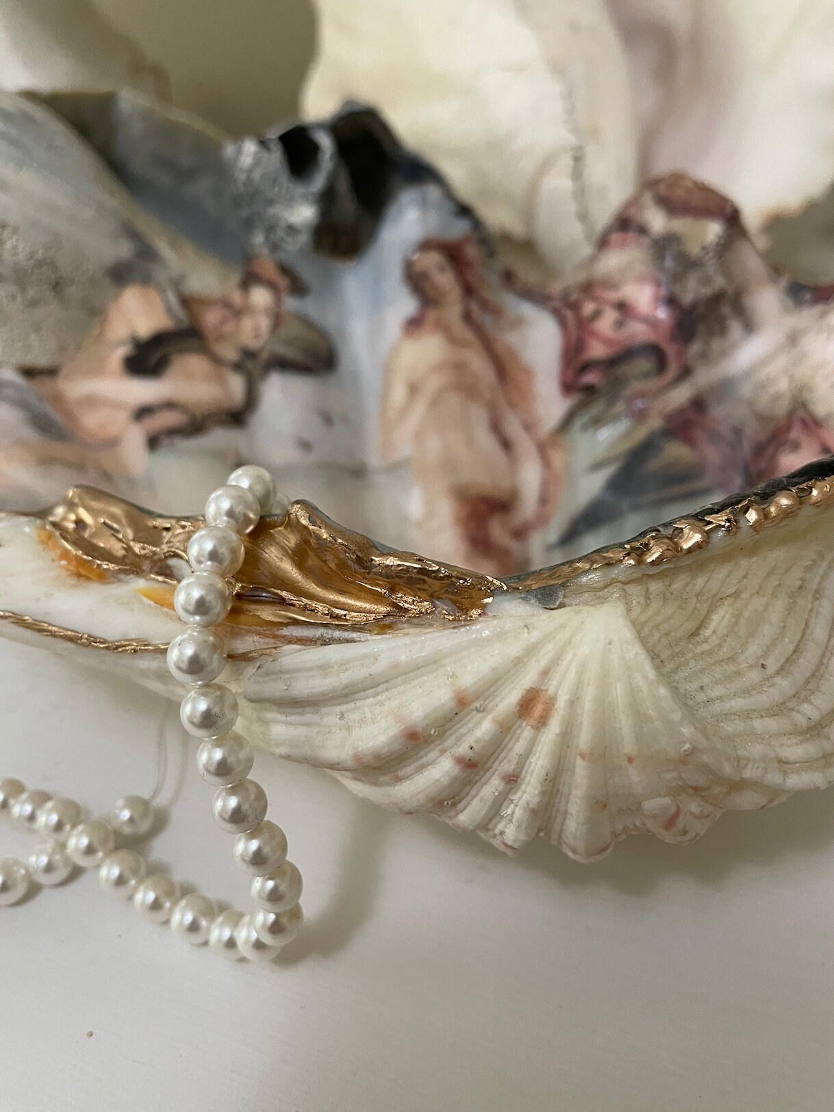 Birth of Venus, Venus, Botticelli, Gift for a Friend, Decoupage Shell ...