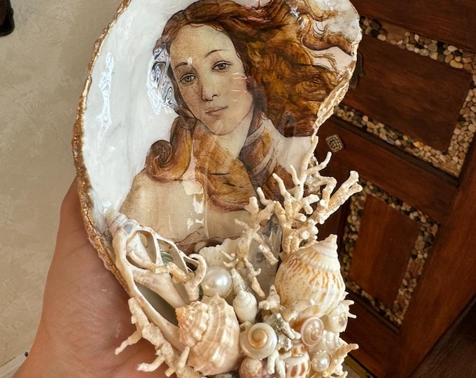 Birth of Venus, Venus, Decoupage Shell, Greek Goddess, Gift for a ...