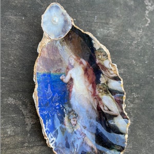 Aphrodite Decoupaged Oyster Shell Dish: Greek Goddess Ornament - Etsy