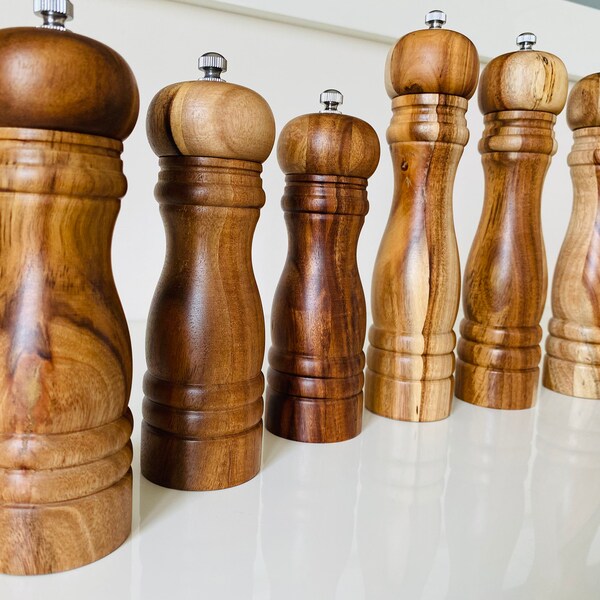 Wooden Pepper Mill - Etsy