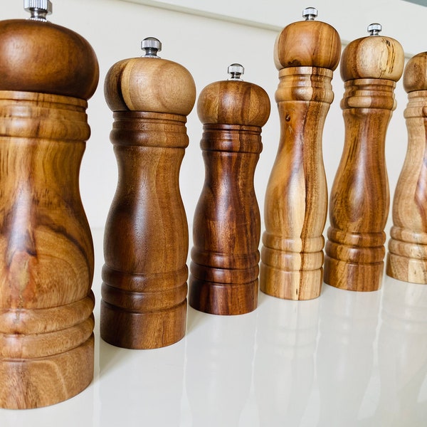 Wooden Pepper Mill Etsy Wooden Pepper Mill Etsy