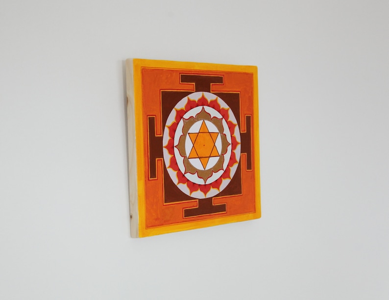 Hand Made Surya sun Yantra Painting on Wood Sacred Art - Etsy